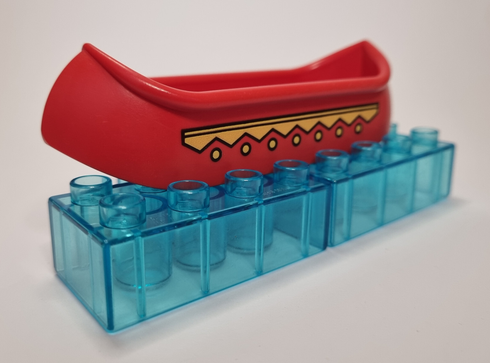 LEGO® Duplo Red Canoe with 3 Transparent Blue Bricks | eBay Australia