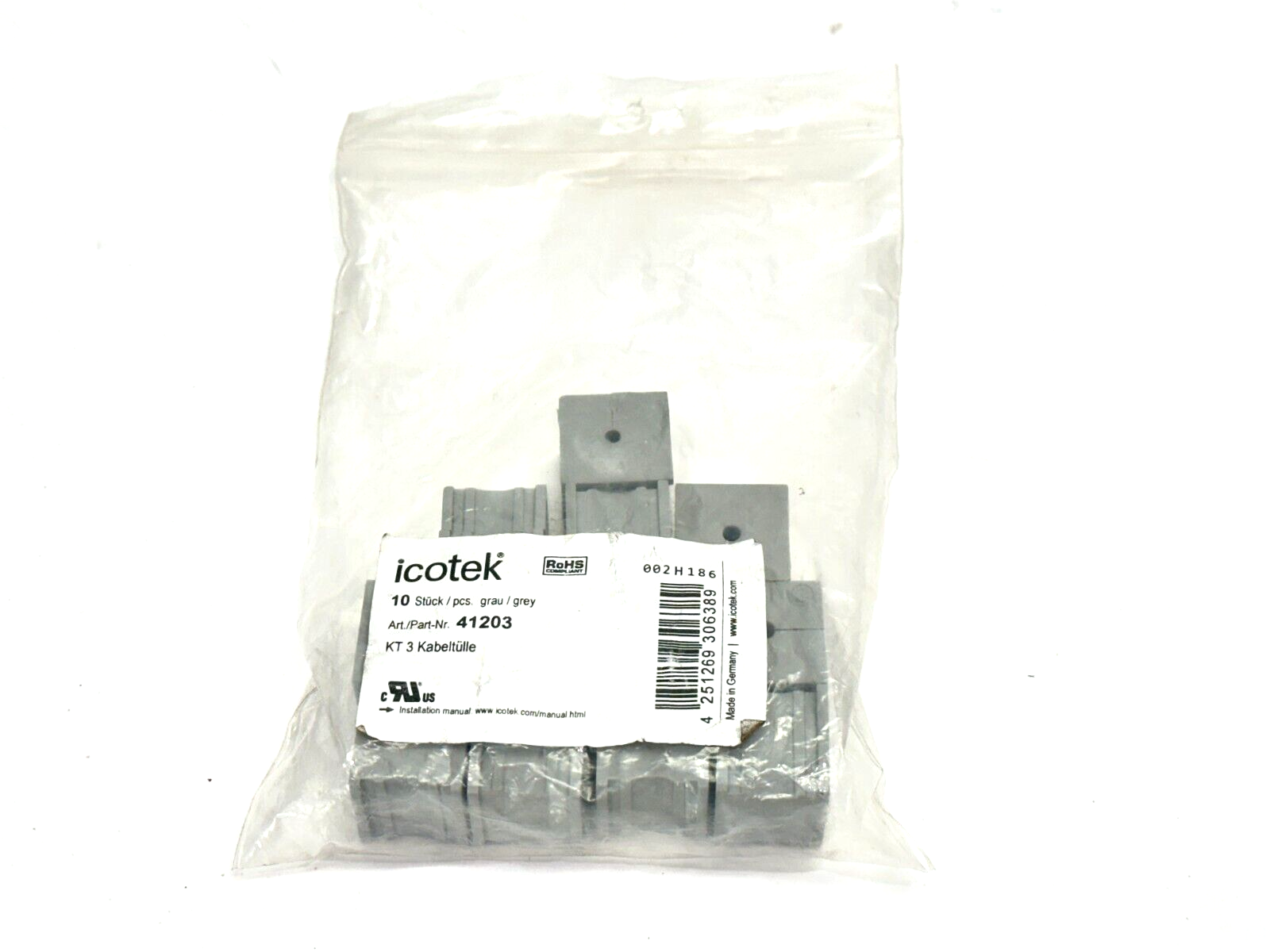 Icotek 41203 KT Cable Grommets Gray 1-35mm Diameter Cable LOT OF 12 | eBay