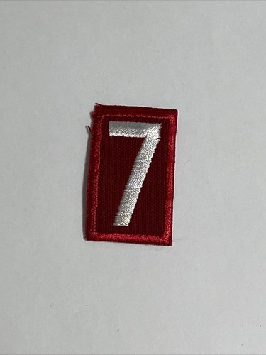 BSA #7 Red White Uniform Troop Number Cub Boy Scouts of America Shirt ...