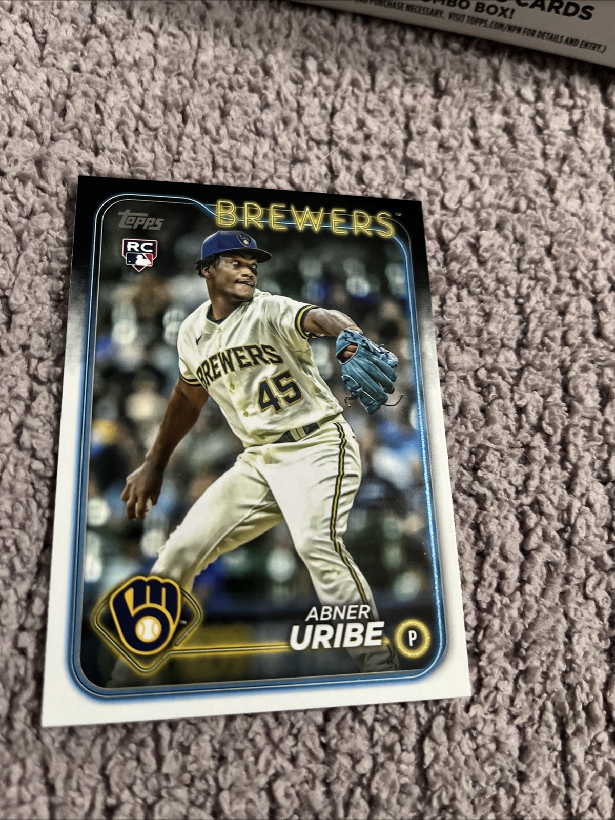 2024 Topps Series 1 Rookie #310 Abner Uribe Milwaukee Brewers Baseball ...