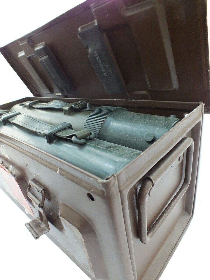 Army Metal 81mm Mortar Ammunition Tin Surplus Storage Box Or Tubes ...
