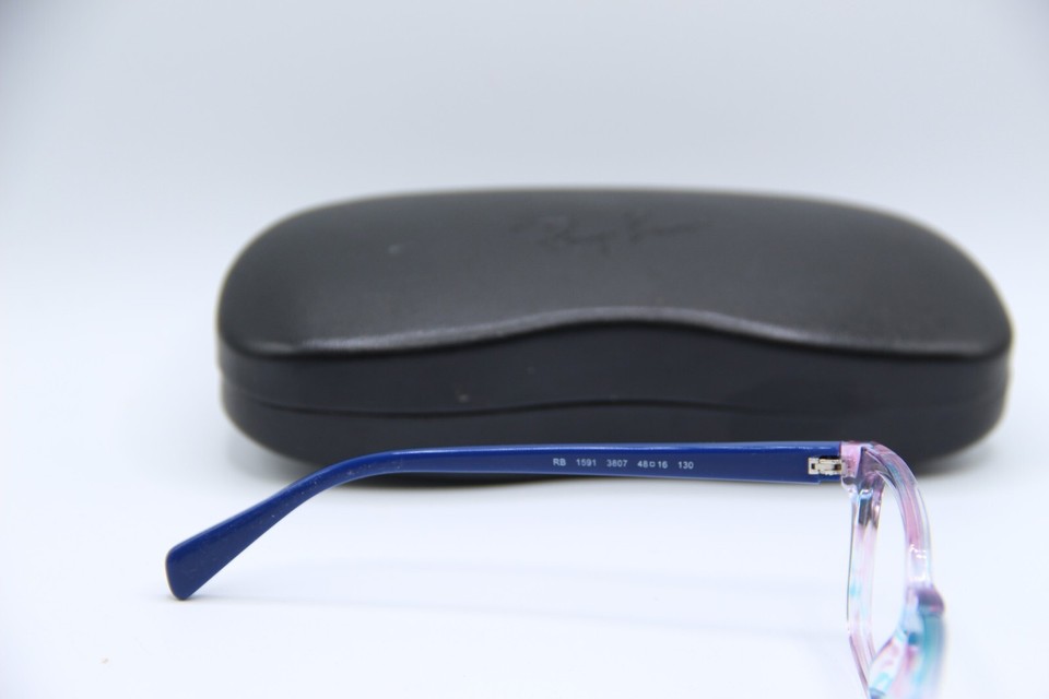 NEW RAY-BAN RB 1591 3807 PINK BLUE AUTHENTIC EYEGLASSES W/CASE 48-16 | eBay