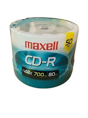 Maxell 50 Pack CD-R 700mb 80min 48x Recordable Media Discs | eBay