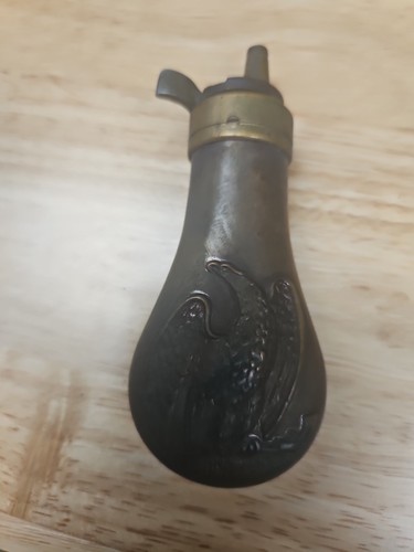 VTG RARE COPPER BRASS COLT PISTOL GUN POWDER BOTTLE FLASK US CIVIL WAR ...