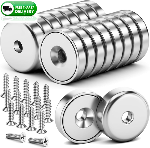 Magnets with Holes, Strong Rare Earth Magnets, 16 Pack 40LBS Neodymium ...
