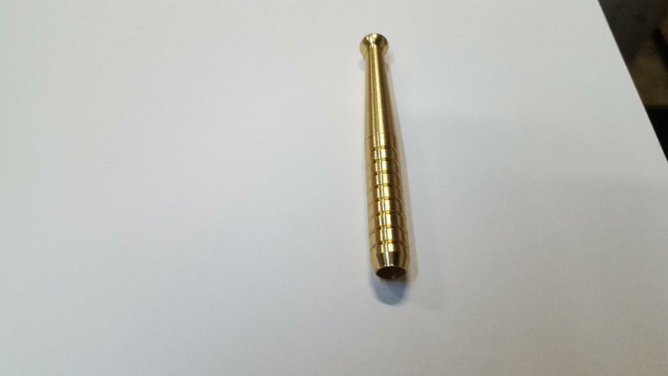 THREE REAL BRASS METAL ONE HITTER PIPE DUGOUT BAT 3" MADE IN USA ...