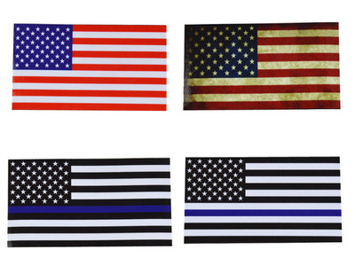 Choose Color AMERICAN FLAG 4-1/2" x 2-1/2" Sticker | eBay