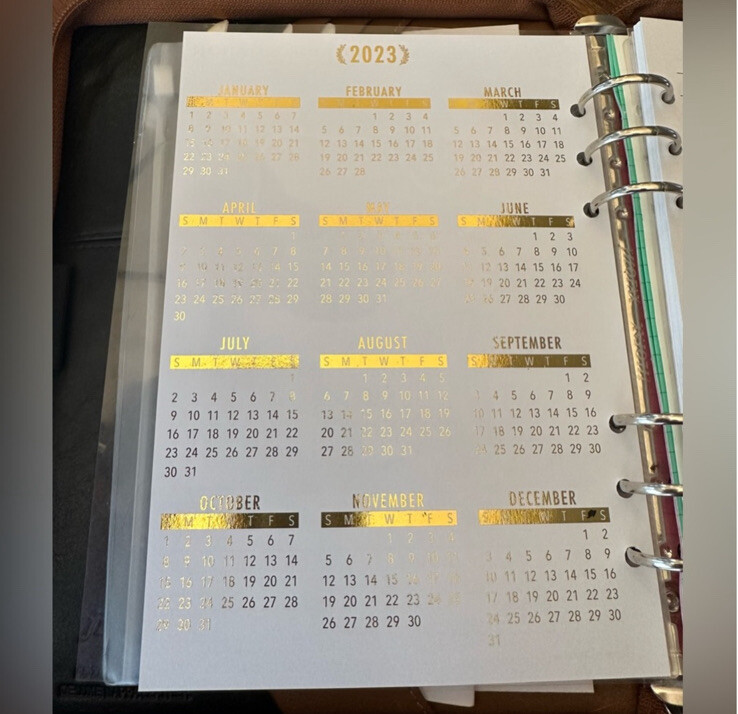 FITS Louis Vuitton MM Medium Agenda Tabbed Gold 2026 Refill Paper+Calendar +More | eBay