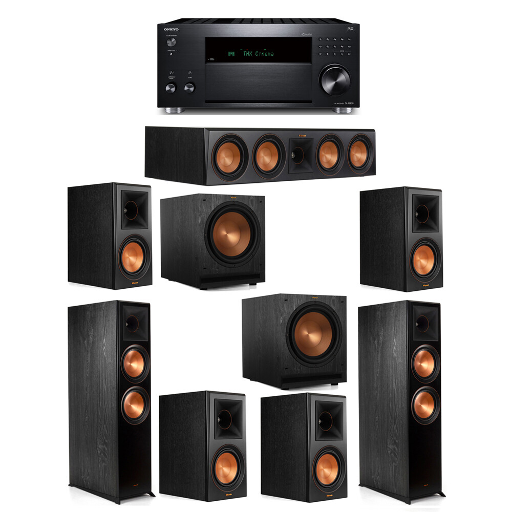 Klipsch 7.2 System with 2 RP-8000F, 1 Klipsch RP-504C, 4 Klipsch RP ...