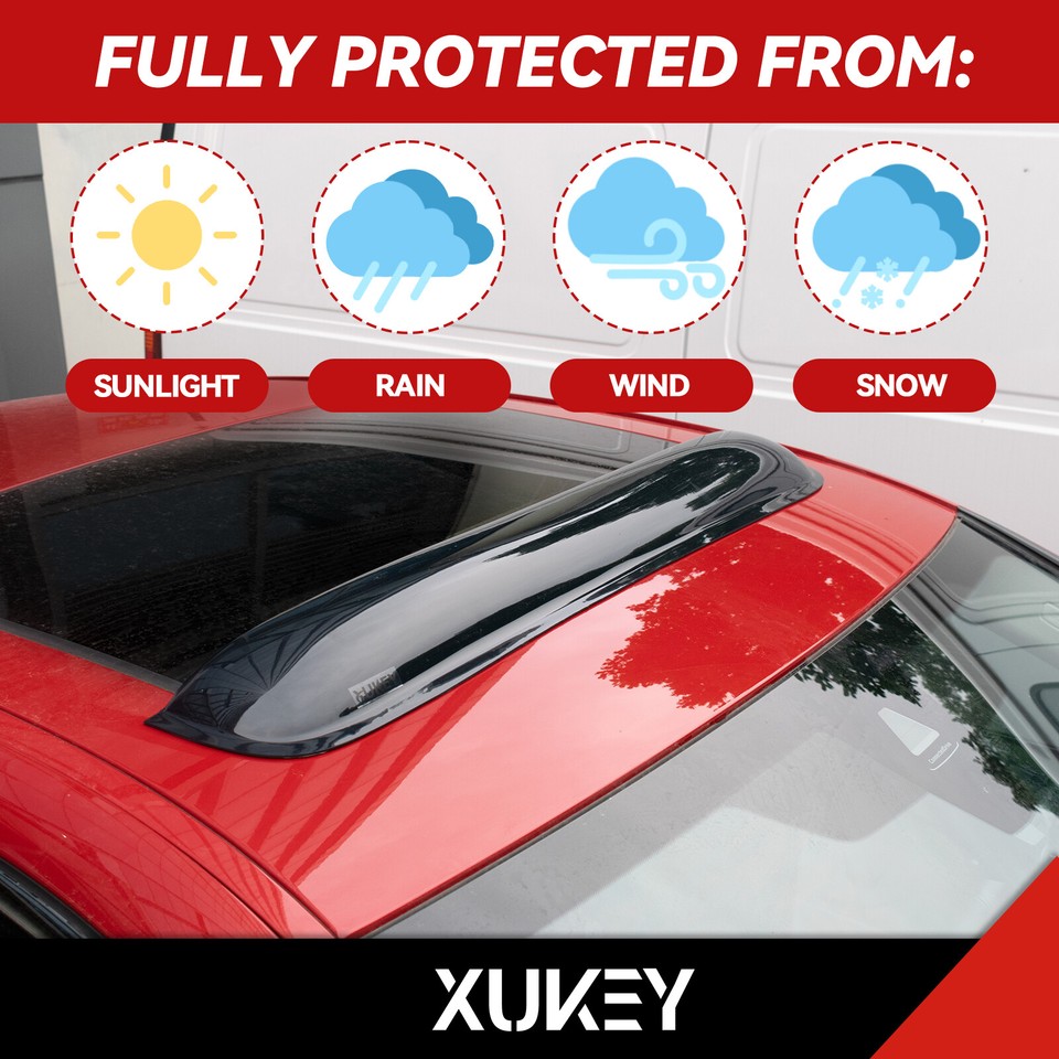 Sunroof Visor Window Top Moonroof Vent 36.2" Rain Guard Wind Deflector ...