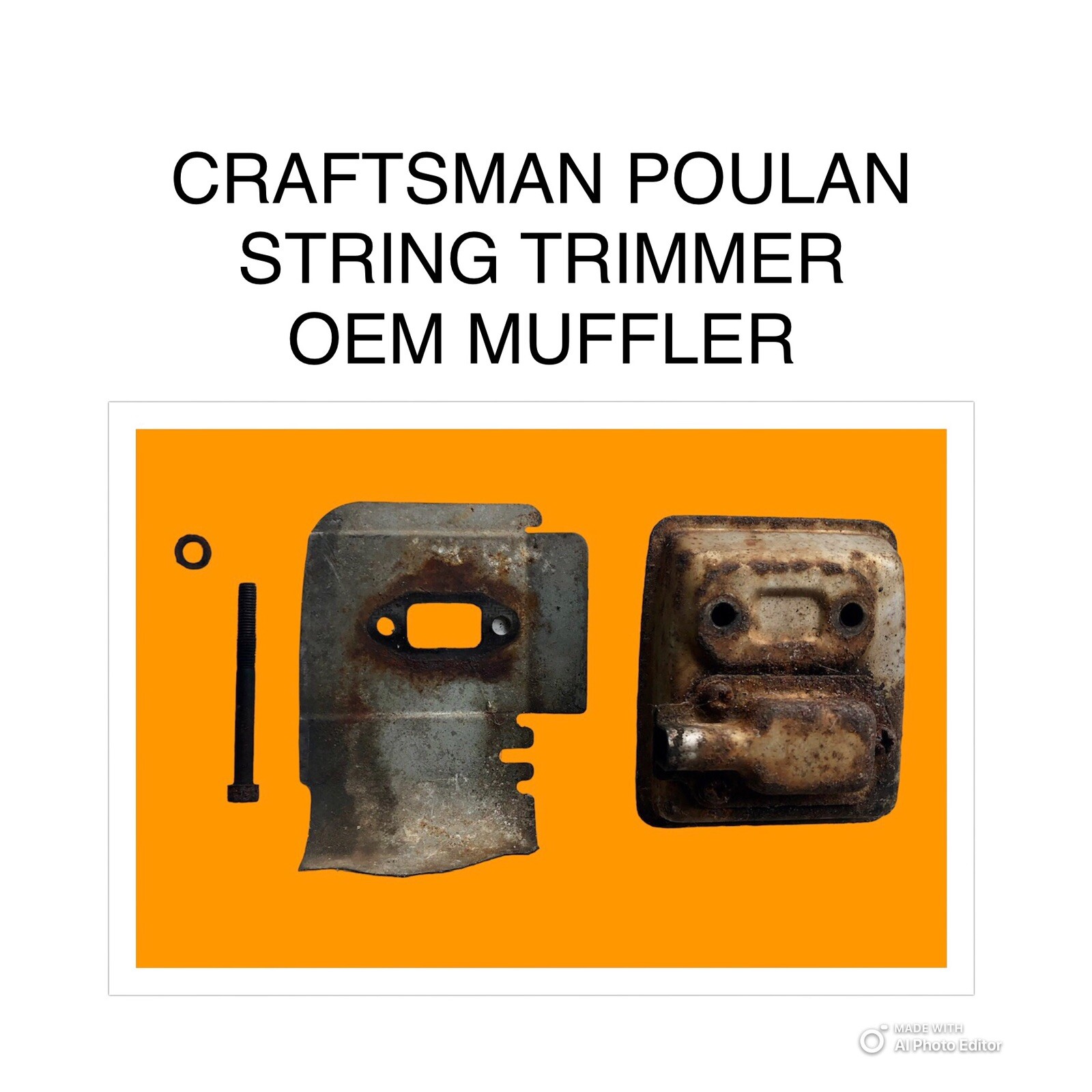 OEM CRAFTSMAN POULAN STRING TRIMMER WEED EATER MUFFLER EXHAUST ASSEMBLY ...