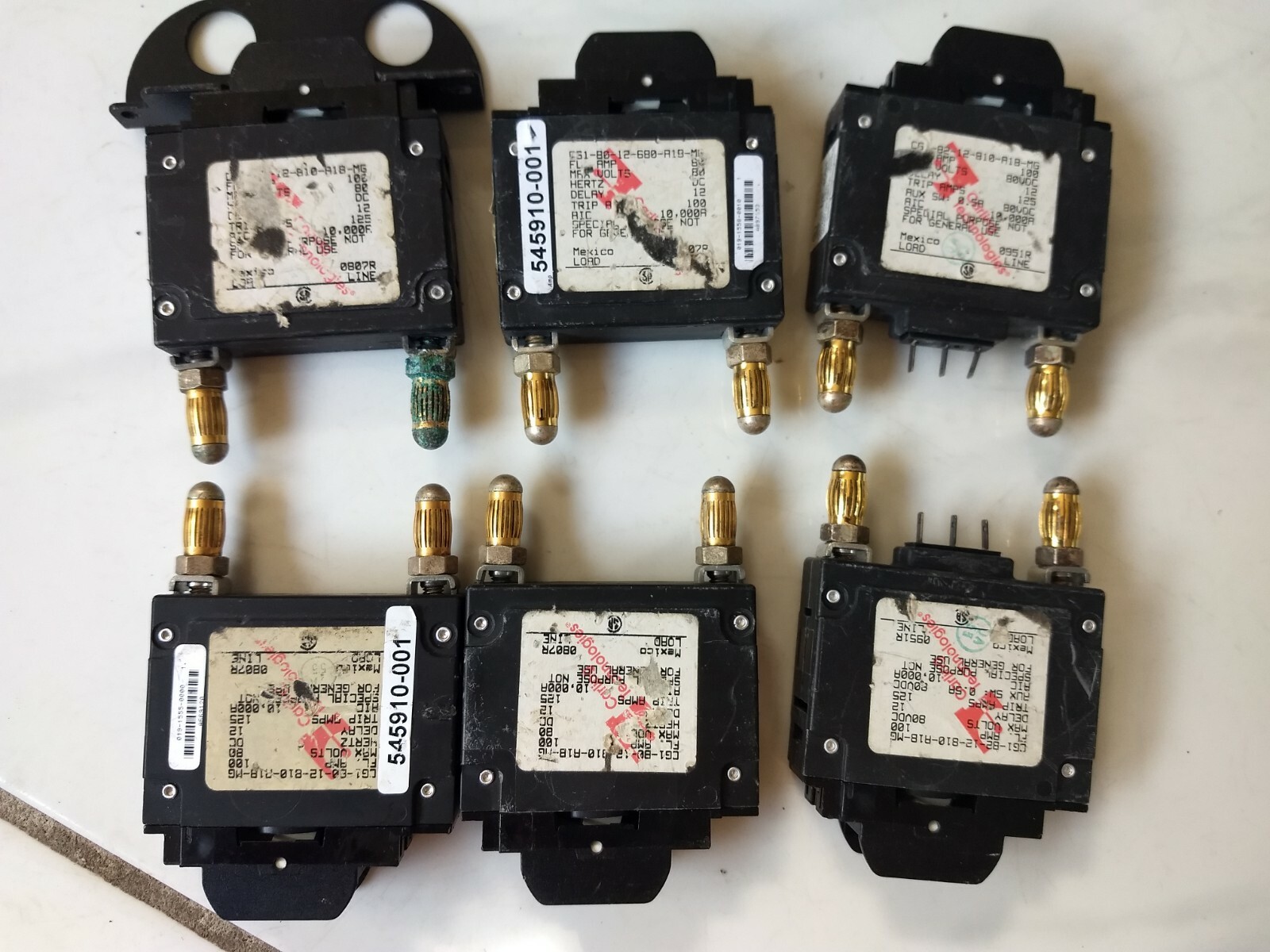 Lot Of 6 Carling Technology Circuit Breakers 100a x5 50a x1 special purpose | eBay