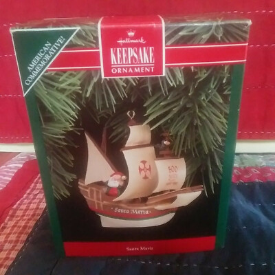 Hallmark Keepsake Ornament SANTA MARIA 500th Anniv Columbus 1492-1992 ...