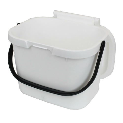 Addis Kitchen Caddy for Food Waste or Storage – White & Grey – 4.5L ...