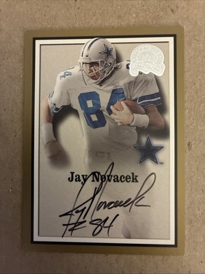 2000 Fleer Greats of the Game Jay Novacek On Card Auto Dallas Cowboys ...