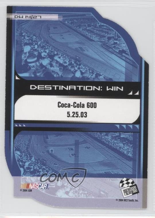 2004 Press Pass Eclipse Destination: Win Charlotte Jimmie Johnson #DW14 ...