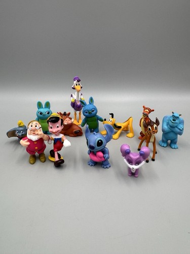 Disney Figures Lot Of 10 Assorted Characters Sizes Brands Figure | eBay