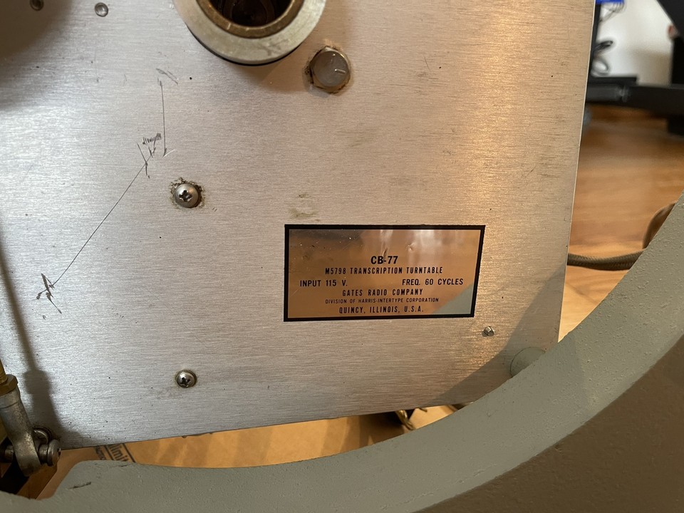 Gates 1960's Broadcast Record Turntable CB-77 - 12 Inches Fully ...