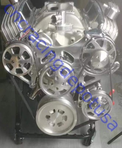 Small Block Chevy SBC 283 327 350 400 Alum Serpentine Kit Front Drive ...