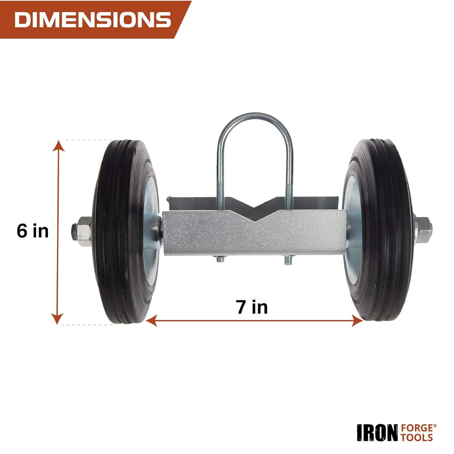 6 Inch Hard Rubber Under Mount 2 Fence Gate Wheel, Heavy Duty Sliding ...