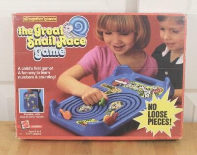 Vtg 1985 Mattel The Great Snail Race All Together Portable Counting ...