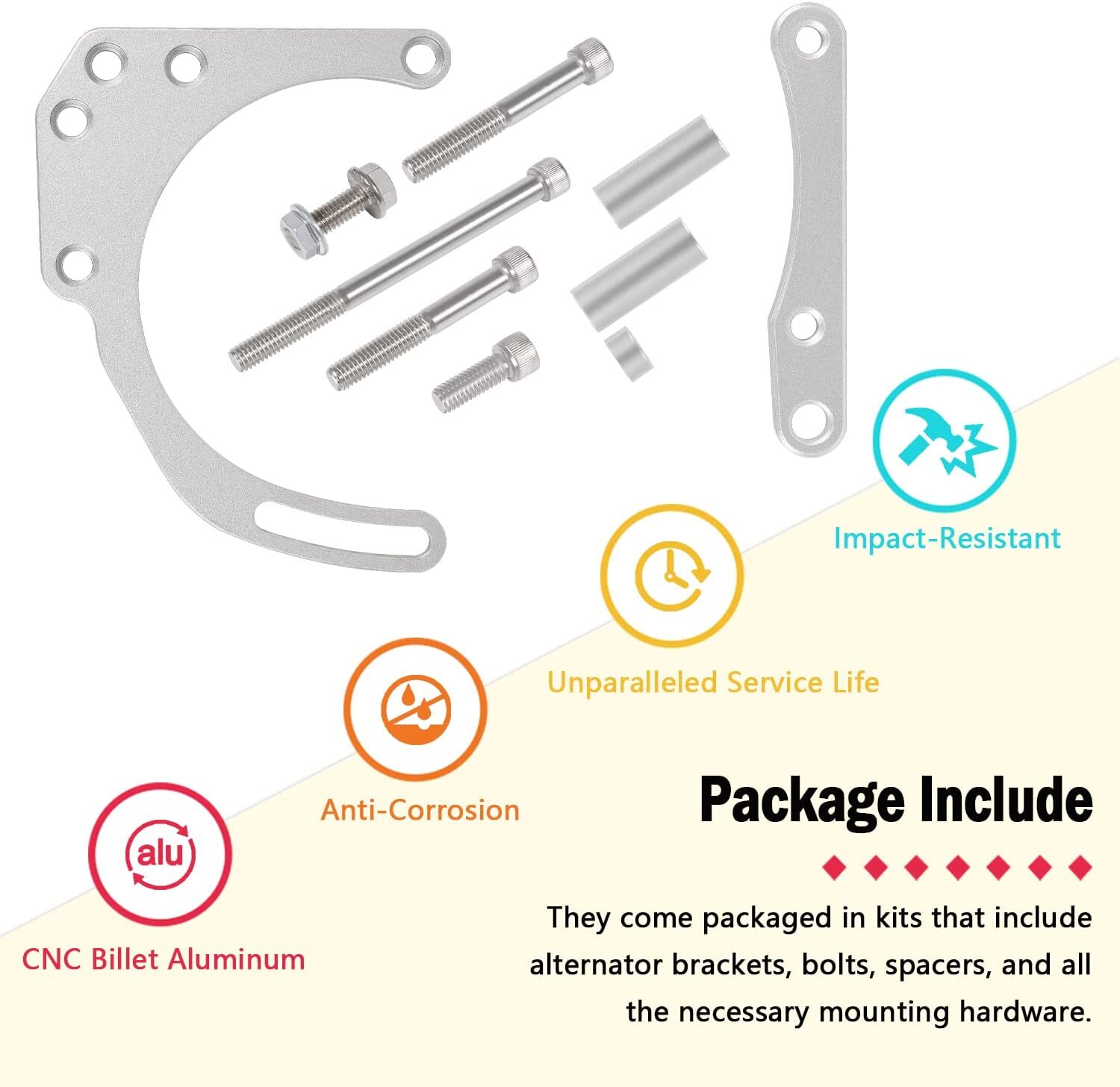 Chevy Small Block Alternator Bracket Fuelie or Camel Hump Heads, LWP ...