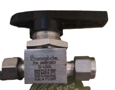 SWAGELOK SS-43GS4 Ball Valve, 1.4 Cv, 1/4 in. ***PLANT BACKUP*** | eBay