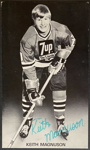 1970s NHL Hockey Rare 7Up Promo Signed Keith Magnuson Autographed ...