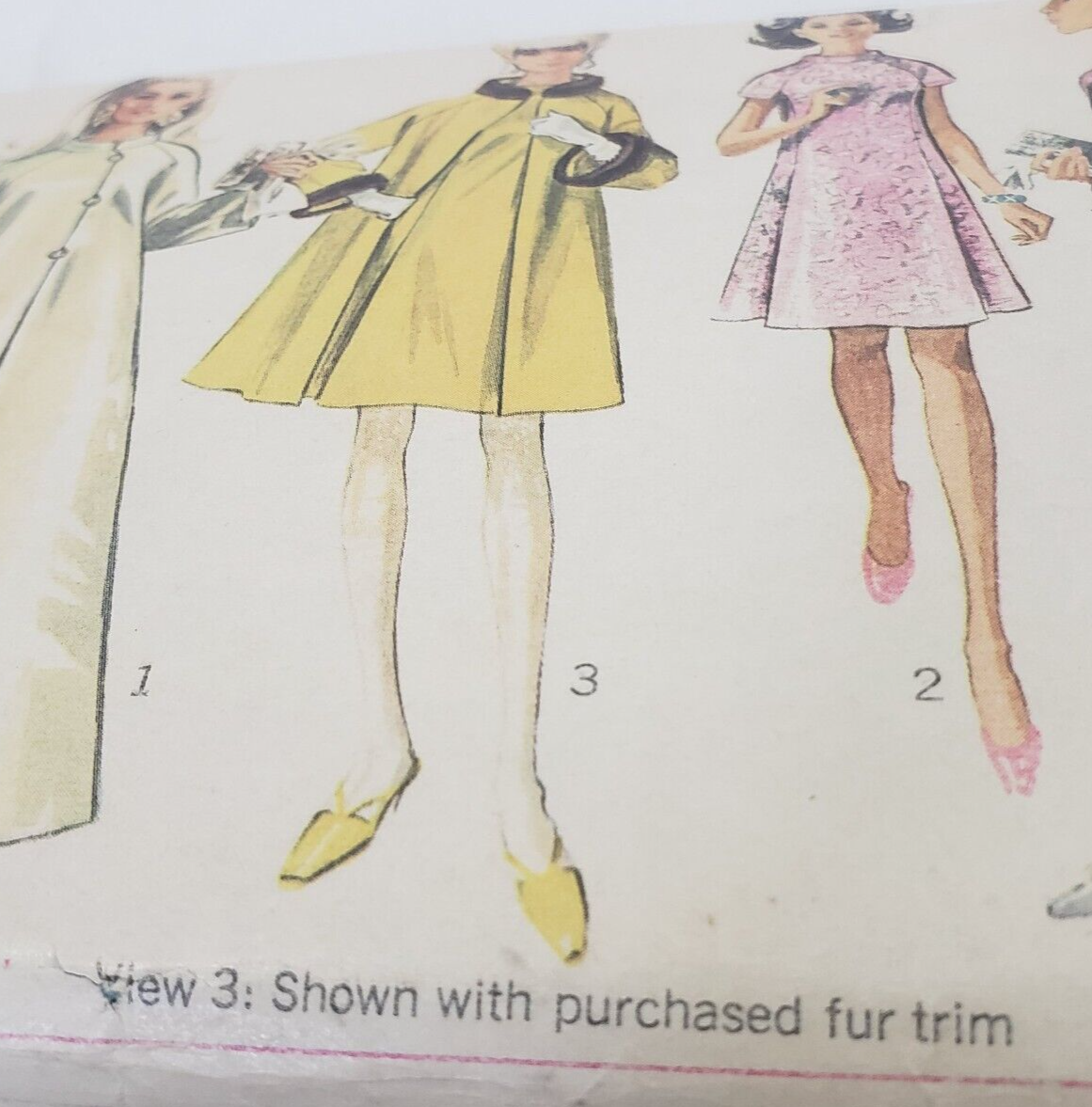 VTG/1967 Simplicity 7283 Pattern COAT & DRESS -2 LENGTHS Misses Sz 8 ...