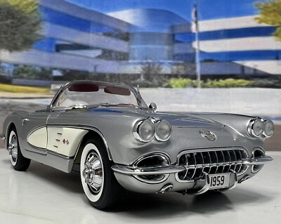 Danbury Mint 1959 Corvette Convertible Inca Silver LE - Box Paper* | eBay