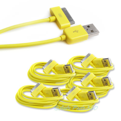5PCS USB SYNC DATA POWER CHARGER CABLES NEW IPAD IPHONE IPOD CLASSIC ...