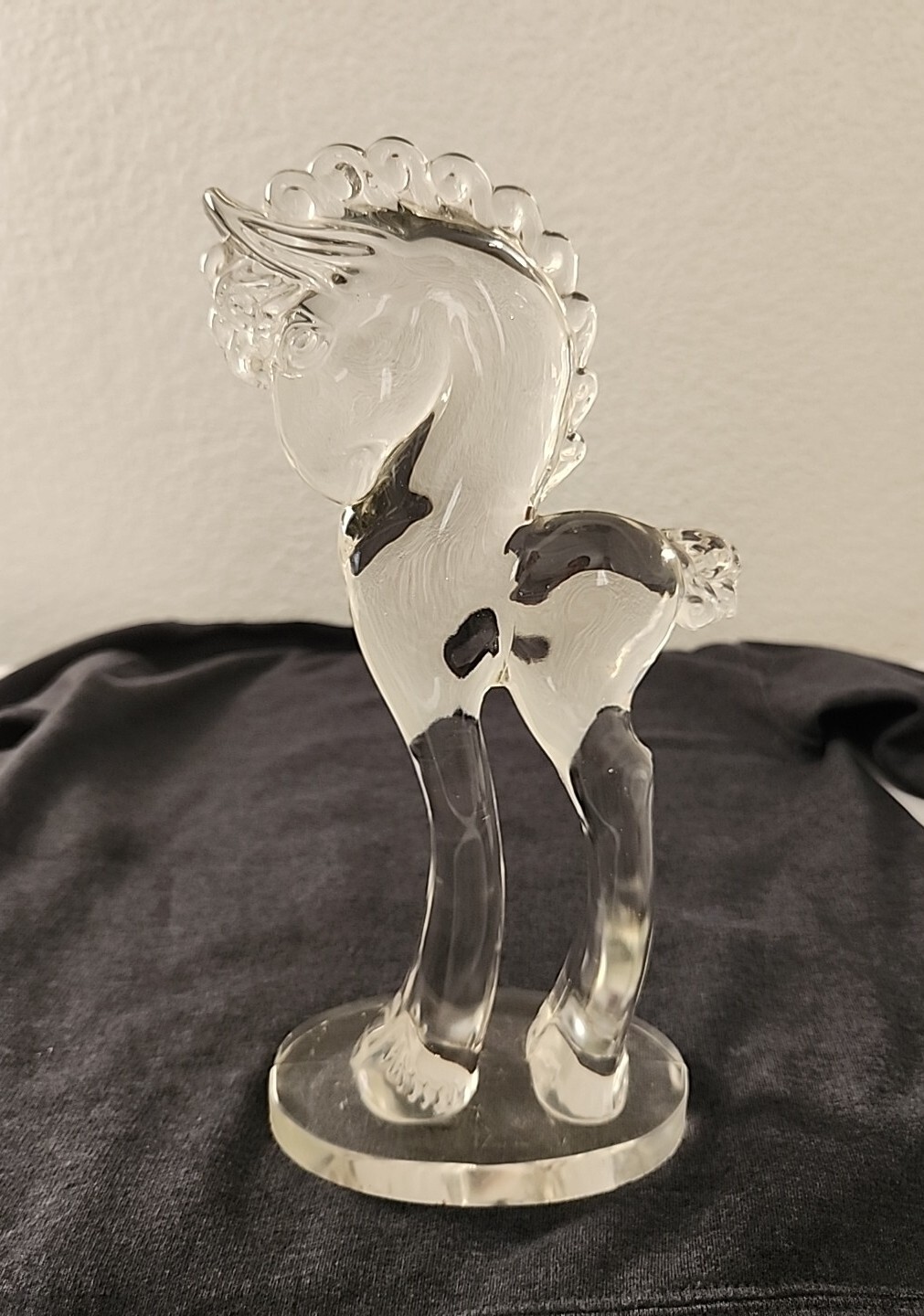 Vintage Tall Glass Pony Figurine Paden City Crystal 11 1/2 " Tall | eBay