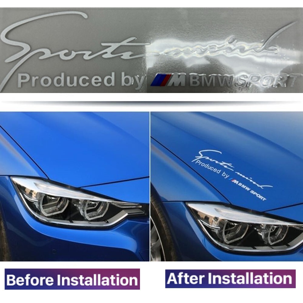 2PC Sports Mind Powered by M Sport sticker Decal for BMW E60 E70 E90 ...