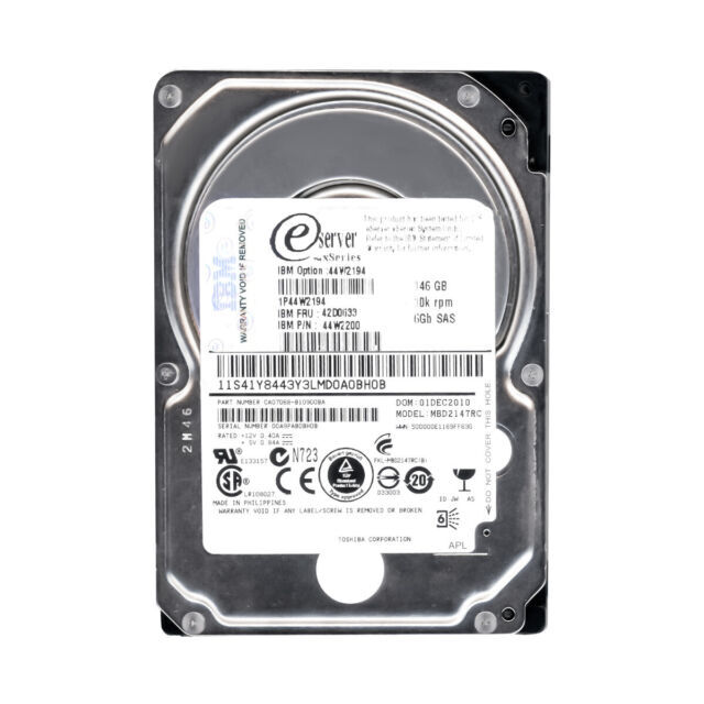 IBM 146GB, Internal, 10000 RPM, 2.5" (42D0632) Hard Drive for sale ...