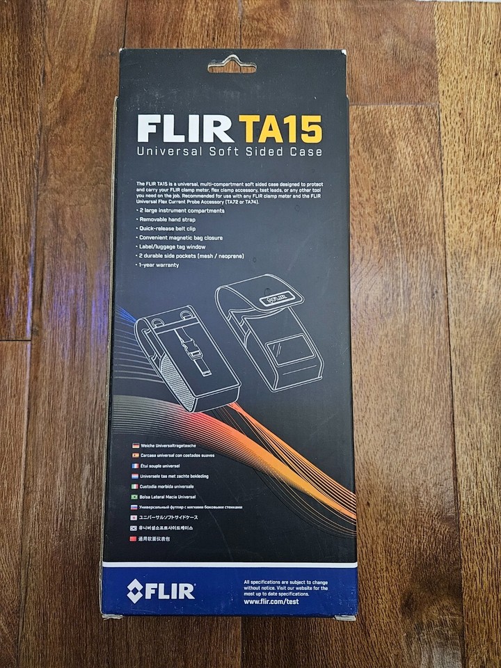 FLIR Universal Soft Sided Case (TA15) for Clamp/Flex meters, Test Leads ...