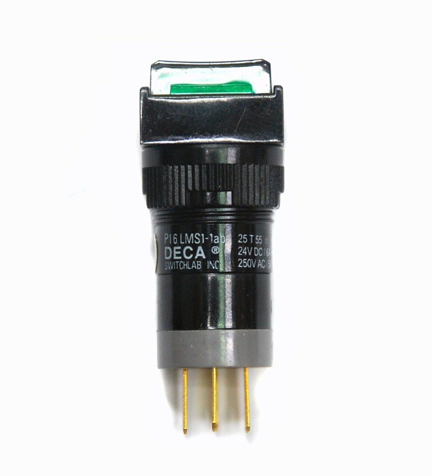 1pc DECA Socket type Push button Switch P16LMS1-1ab SPST Momentary Lamp ...