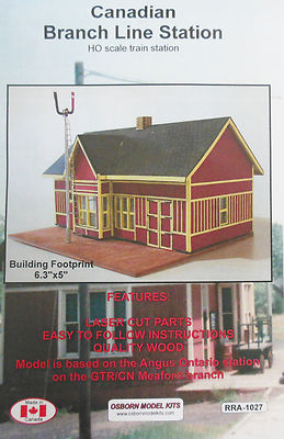 BRANCH LINE TRAIN STATION HO-SCALE LASER CUT KIT BY OSBORN MODEL KITS ...