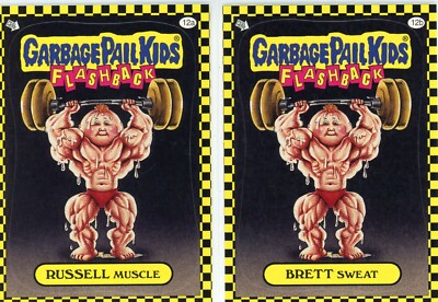 Garbage Pail Kids Flashback 1 RUSSELL MUSCLE & BRETT SWEAT 12A/B Base ...