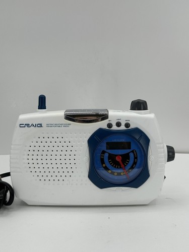 Craig Portable AM/FM LCD Clock Radio W/ Weather & TV Band CS2600 Tested ...