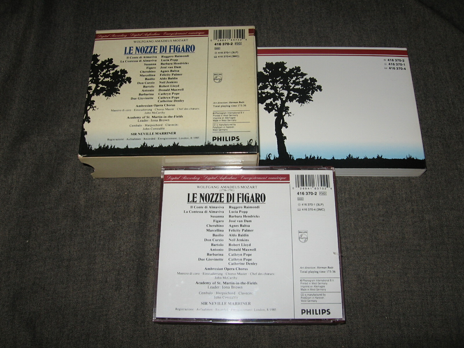 Philips 416 370-2 DIGITAL Marriner, ASMF: Mozart Nozze di Figaro SILVER ...