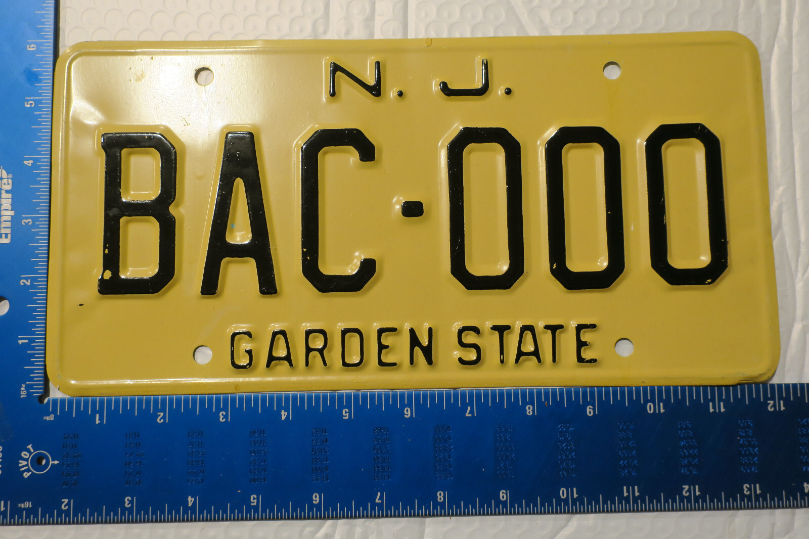 1959 59 NEW JERSEY NJ LICENSE PLATE TAG SAMPLE # BAC 000 (KC2) | eBay