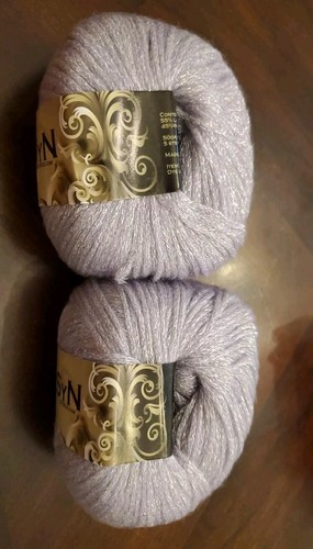 2 Balls SWTC SYN ~ Lavender Wool-Lyrex Yarn | eBay