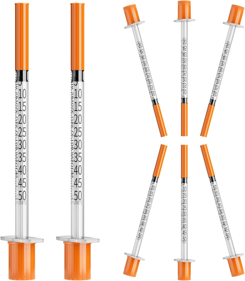 0.5Ml/Cc Syringes with 31G 5/16 Inch(8Mm) Needles,Lab Measuring ...