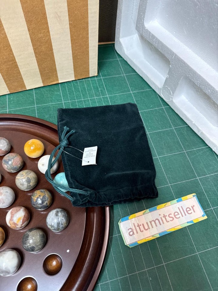 VINTAGE BOMBAY 1994 SOLITAIRE GAME w/BOX & 35 MARBLE Balls 1836011 ...
