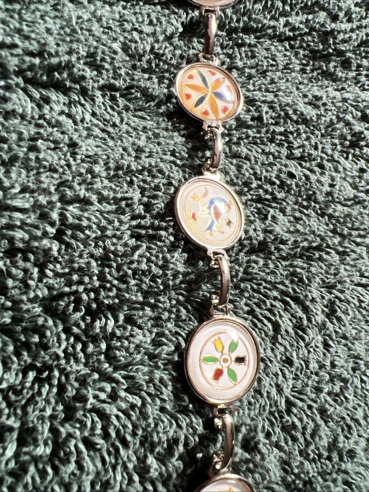 Women's Pennsylvania Dutch Charm Hex Bracelet 7 Inch Metal Backing | eBay