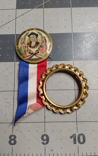 Christopher Columbus Day Celebration Pin 1492-1909 | eBay