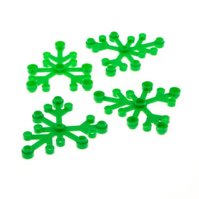 4x Lego Plant Leaves 6x5 Light Green Leaf Bush Tree Crown 4129872 2417 ...