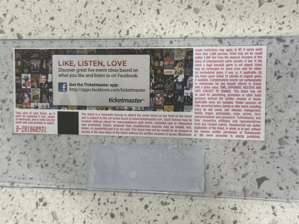 Rare 2018 Taylor Swift Reputation Stadium Tour ticket stub . 6/1/2018 ...