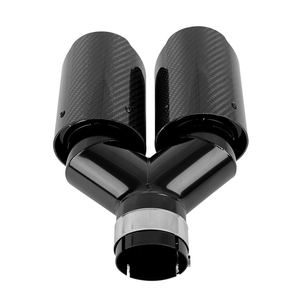 2.5" In 4" Outlet Dual Carbon Fiber Exhaust Pipe Tip For 3 Series G20 ...