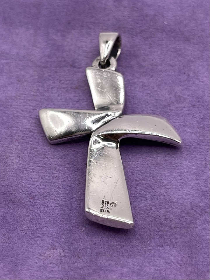 RARE Retired James Avery Twisted Ribbon Cross Pendant Uncut Original ...